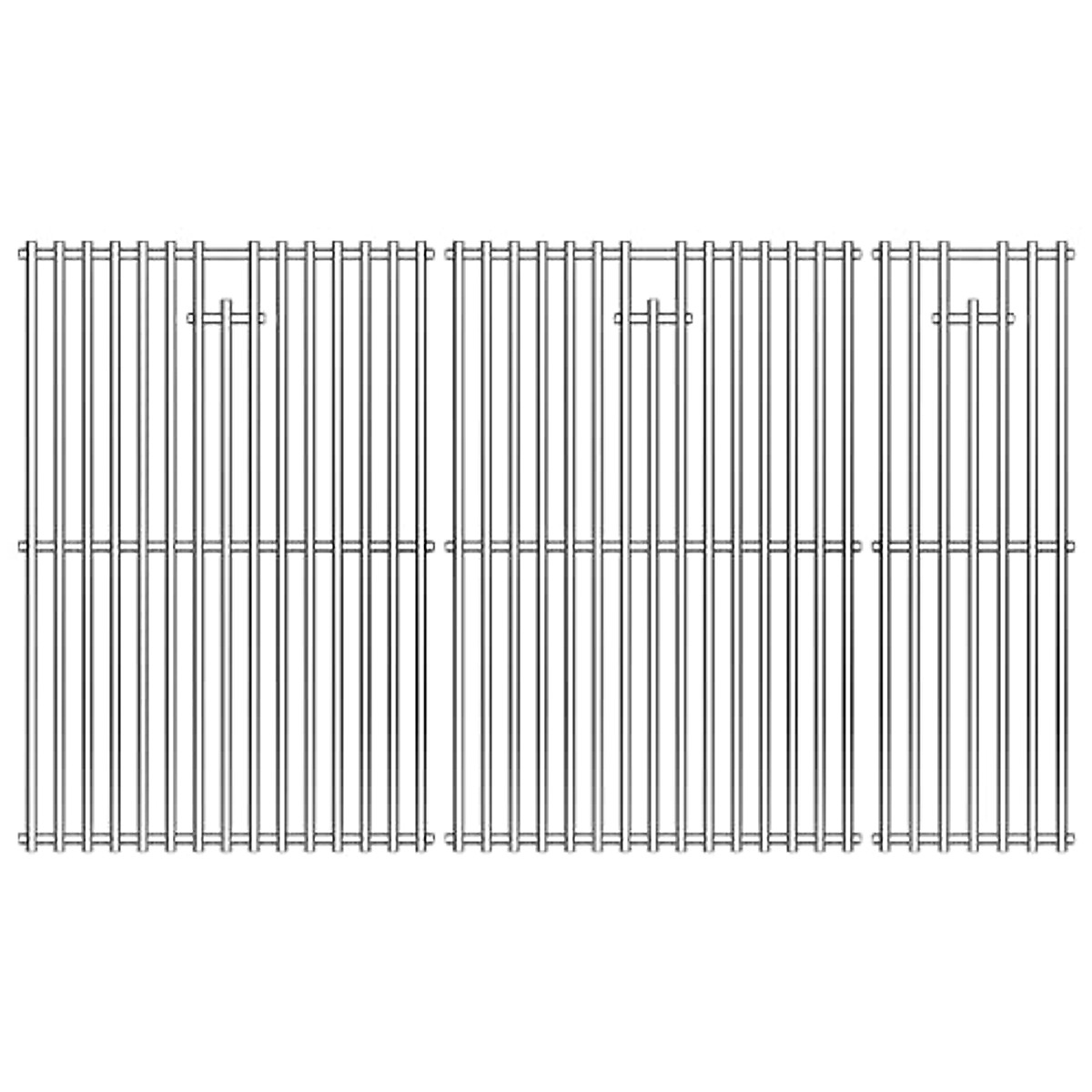 Hisencn Cooking Grates for Nexgrill 720-0882A Evolution Infrared Plus 5-Burner, Stainless Steel Solid Rod Grill Cooking Grids Replacement Parts, 3 Pack