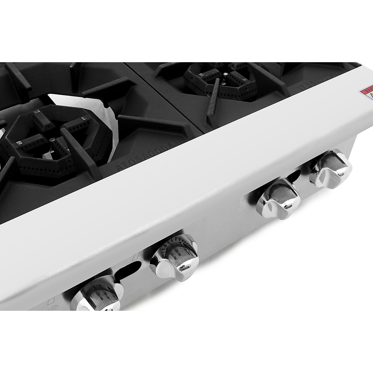 CookRite Four Burner Hot Plate Commercial Countertop Natural Gas Range ATHP-24-4 HD 24"-100000 BTU