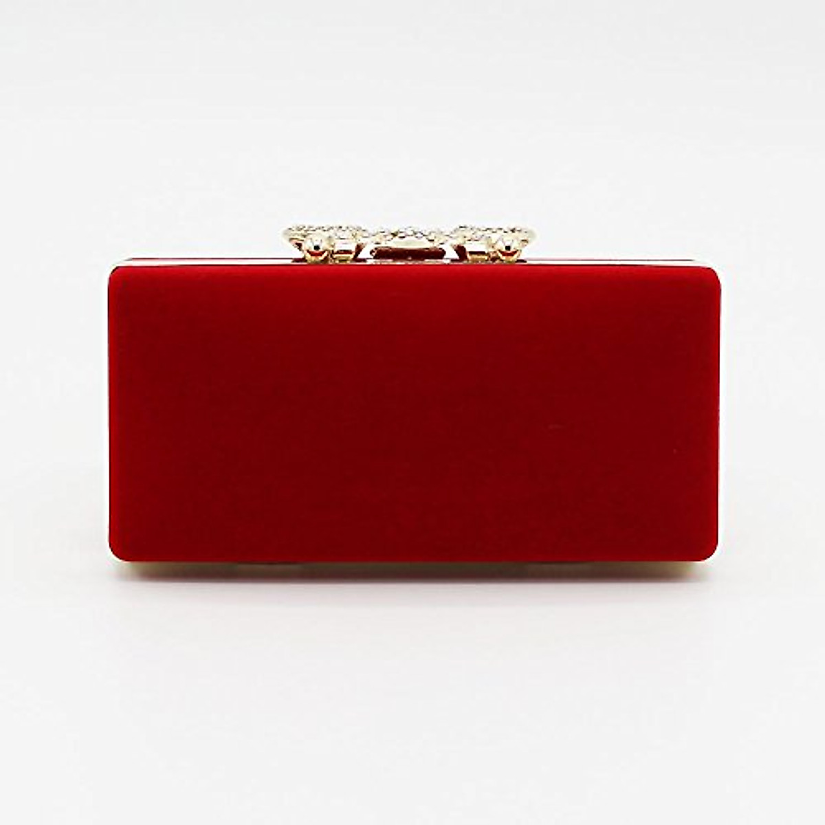 Generic Womens Evening Cocktail Wedding Party Handbag Clutch Purse Wallet, Red, 16x9x5cm