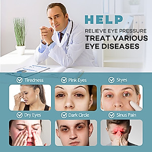 YFONG Lavender Eye Mask, Warm Eye Compress Mask for Dry Eyes, Weighted Eye Masks with Adjustable Strap, Reusable & Comfortable Eye Cover for Puffy Eyes Migraine Sinus Pain-Violet