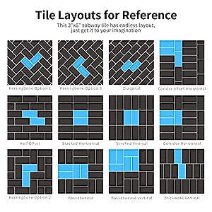 Art3d 102-Piece Peel and Stick Wall Tile for Kitchen Backsplash, Bathroom, Fireplace, 3in. × 6in. Stick on Subway Tile Stone Beige