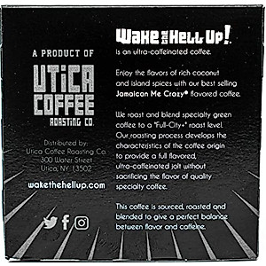 Wake The Hell Up! Jamaican Me Crazy® Flavored Single Serve Coffee Pods Of Ultra-Caffeinated Coffee For K-Cup Compatible Brewers | 12 Count, 2.0 Compatible