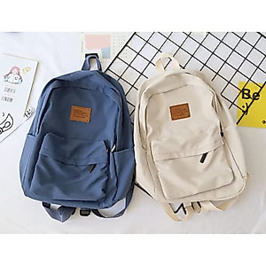 Kawaii Simple Sporty Japanese Korean harajuku backpack teenage school gift for birthday Christmas (white)