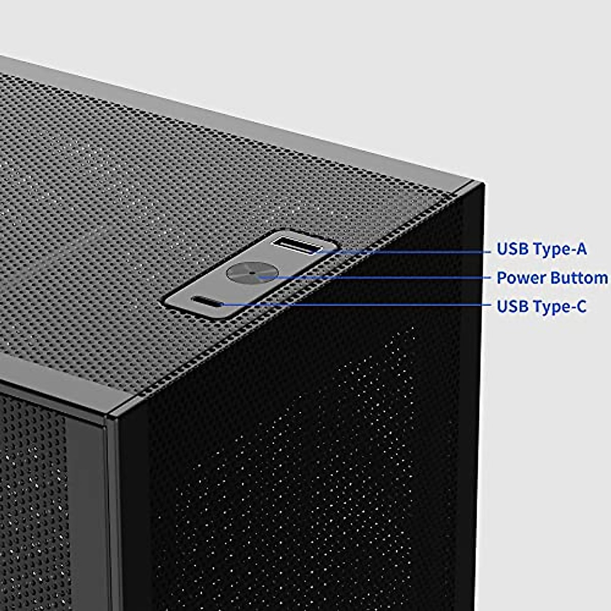 SSUPD Meshlicious Mini-ITX Small Form Factor (SFF) Case - One Tempered Glass Side Panel & One Mesh Side Panel with PCIe 3.0 Riser Cable -Tool-Free and Easy Accessibility (White)