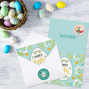 500pcs 1 Inch Easter Day Bunny Rabbit Stickers 8 Design Roll Stickers Cute Happy Easter Stickers for Kids Children Card Scrapbooking Easter Art Craft Easter Gift Party Favours Decorations