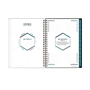 2023-2024 Blue Sky™ Inkwell Press Windblown CYO Horizontal Weekly Flex Academic Planning Calendar with Notes, 5-7/8" x 8-5/8", Charcoal, July 2023 to June 2024, 142390