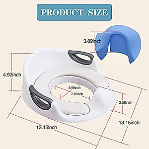 Potty Training Seat for Boys Girls Kids Toddlers Toilet Training Seat Potty Seat for Baby with Detachable Soft Cushion Sturdy Handle and Backrest
