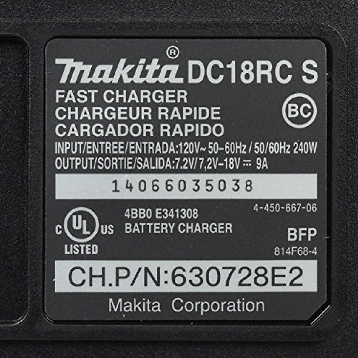 Makita DC18RC 7.2-18V Lithium Ion Battery Charger & (2) BL1830B 18V 3.0Ah Batteries