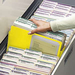 Smead File Pocket, Straight-Cut Tab, 3-1/2" Expansion, Letter Size, Yellow, 25 per Box (73233)