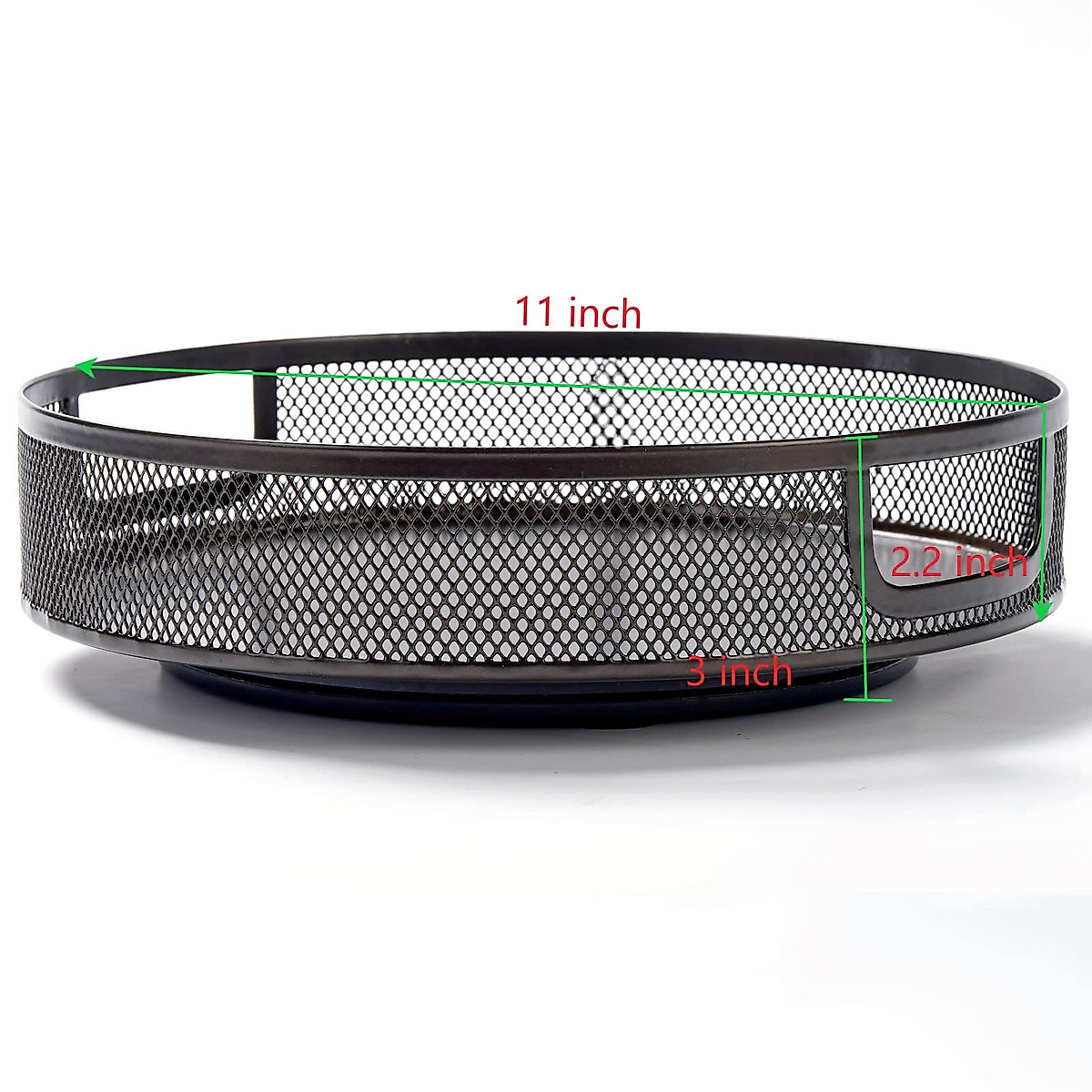 SETTFRFE Lazy Susan Organizer 11 Inches,Metal Mesh Turntable Organizer for Bathroom,Kitchen Countertop,Cabinet,Pantry,Refrigerator, Brown