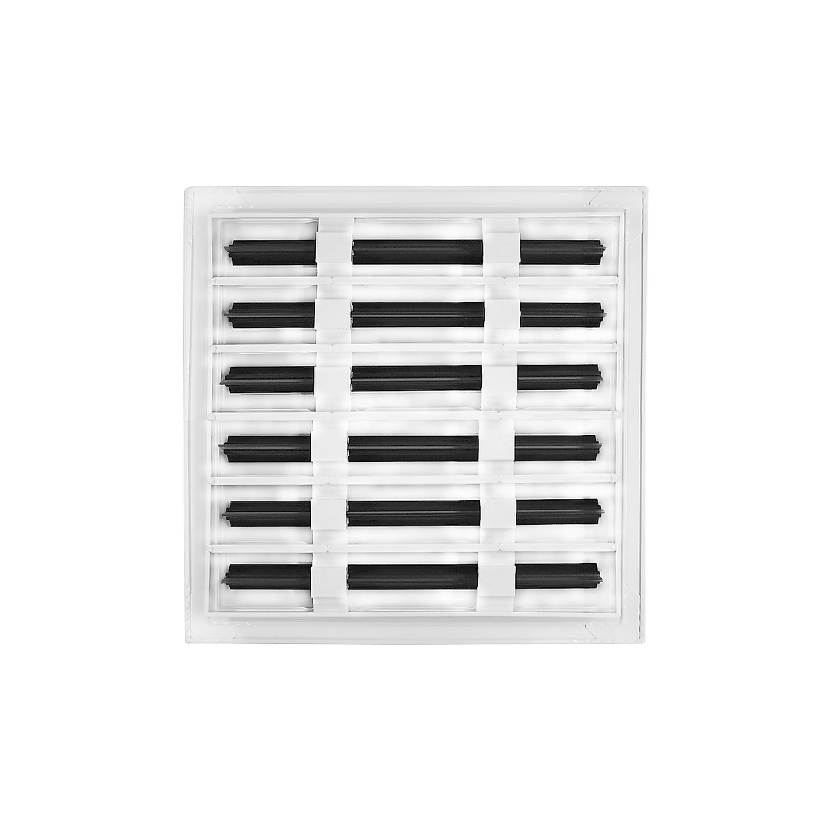 BUILDMART - 12x12 Modern AC Vent Cover - Decorative White Air Vent - Standard Linear Slot Diffuser - Register Grille for Ceiling, Walls & Floors - Texas Buildmart