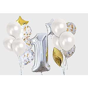 Treasures Gifted Metallic White Balloons - Pearlized White Balloons - Globos Blancos, Big White Balloons 12 Inch - White Latex Balloons, Large White Balloons - Pack of 36 Balloons