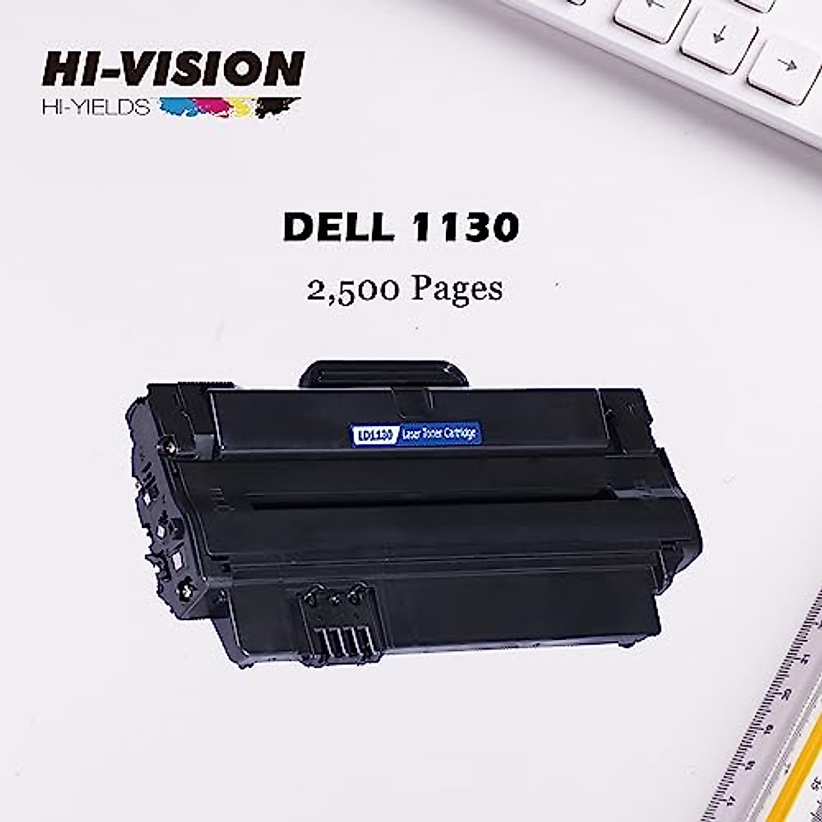 HI-VISION HI-YIELDS Compatible Black Toner Cartridge Replacement for Dell 330-9523 (7H53W) Work with 1130 1130n 1133 1135 1135n Printer (1-Pack Black)