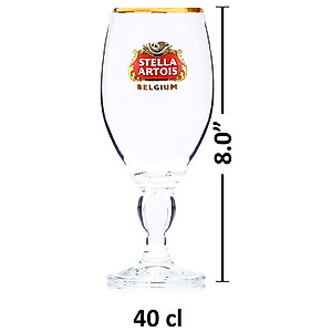 Tanwater Stella Artois - Juego de 3 vasos de cerveza (tamaño grande, 40 cl)