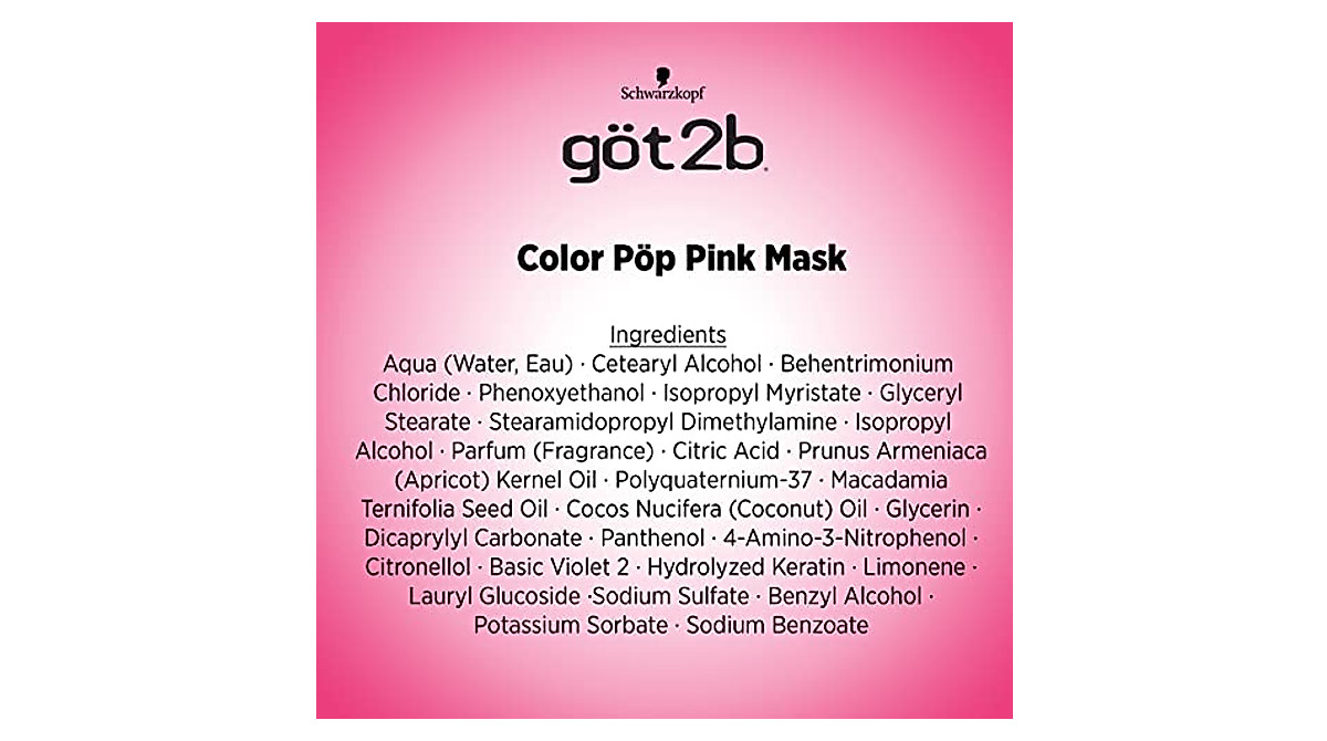 Got2b Color Pop Hair Color Mask - Vibrant Pink