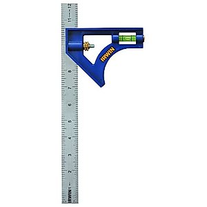 IRWIN Tools Combination Square, ABS-Body , Blue , 12-Inch (1794470)