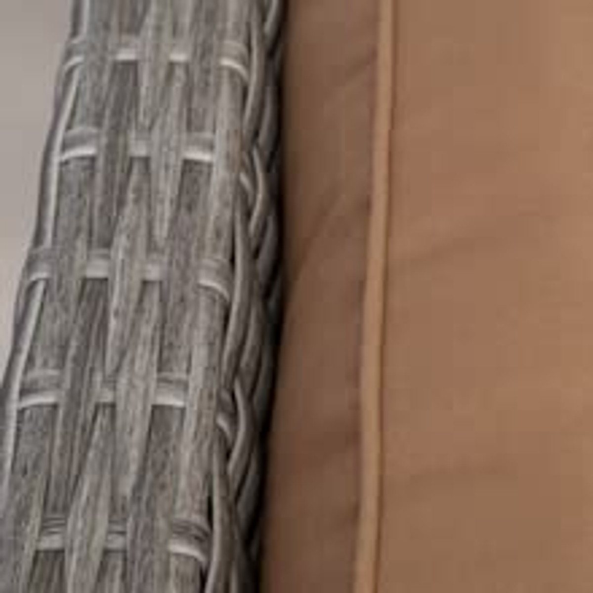 Joyside Patio Chair - Outdoor 360 Degree Swivel Rocker Chair with Durable Fabric Cushion and Ergonomic Structure, Upgraded Patio Wicker Chair(Grey/Camel)