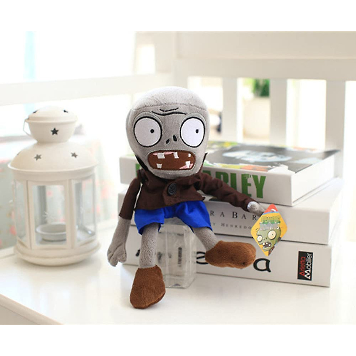 JHESAO 12" PVZ Plush Zombies Brown Coat Toys Normal Zombies PVZ 1 2 Stuffed Soft Doll Gray Zombies New