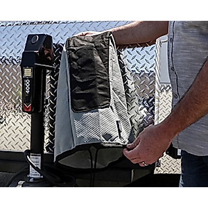 Camco Electric Tongue Jack Head Cover- Protects Your Electric Tongue Jack from Harmful UV Rays, Excess Moisture and Dirt and Debris (48356), Black,Grey