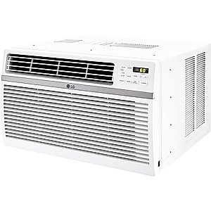 LG 12,000 BTU Window Air Conditioner, 115V, Cools 550 Sq.Ft. for Bedroom, Living Room, Apartment, Quiet Operation, Electronic Control with Remote, 3 Cooling & Fan Speeds, Auto Restart, White