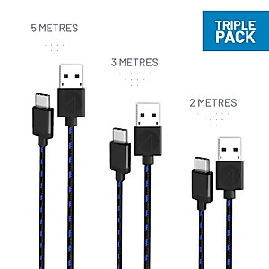 Stealth SP-C30 V Superfast Play & Charge Cables for PS5 - Triple Pack - Exclusive to Amazon