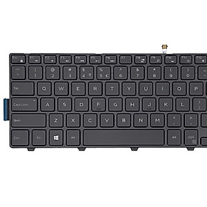 SUNMALL New Laptop Notebook Replacement Keyboard with Backlit Compatible with Dell Inspiron 15 3000 3541 3542 5547 Black US Layout