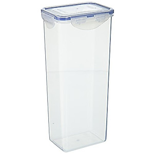 LOCK & LOCK Airtight Rectangular Tall Food Storage Container, Pasta Box 67.63-oz/ 8.45-cup,(Pack of 4)