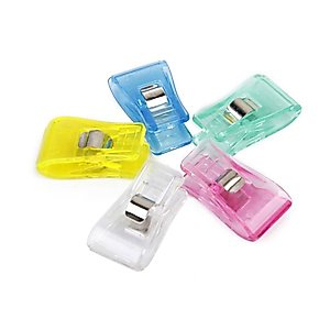 Amosfun 50pcs Plastic Clips Sewing Clips Chip Clips Bag Clips Assortment Sewing Quilting Supplies Crafting Tools, Assorted Random Color