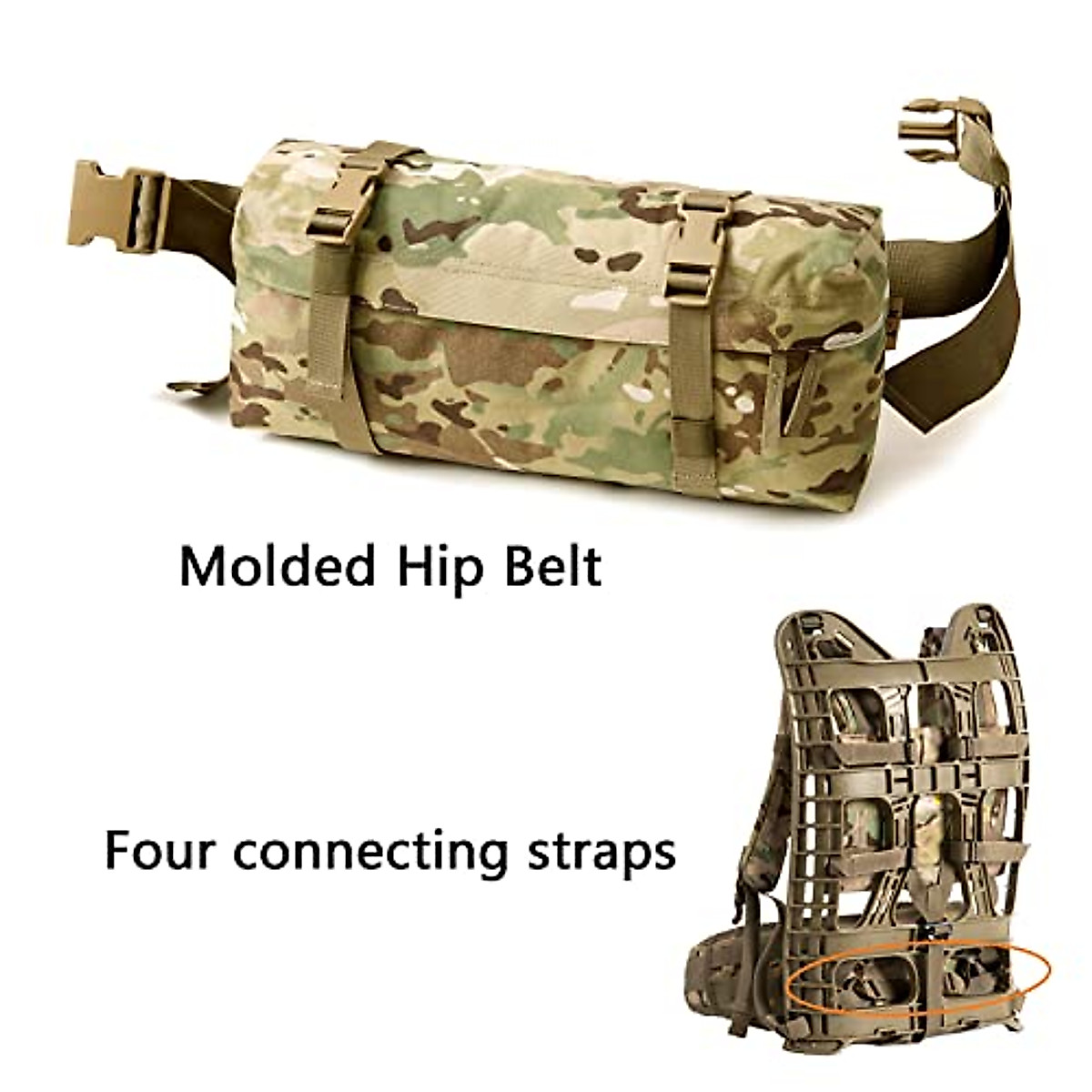 MT Military MOLLE 2 Large Rucksack with Frame, Army Tactical Backpack, Multicam
