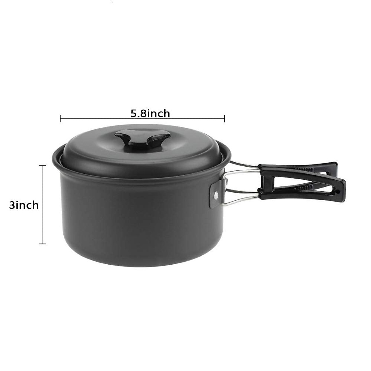 ShellKingdom Outdoor Camping Cooking Kit Portable Non-Stick Backpacking Picnic Pot and Bowl Open Fire Cookware set for Outdoor Hiking and Camping