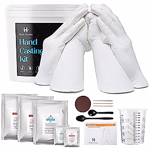 XL Hand Casting Kit for Families, Up to 6 Hands (Adults and Children) | Hand Hold Mold Plaster Casting DIY Keepsake Hands Sculpture Kit