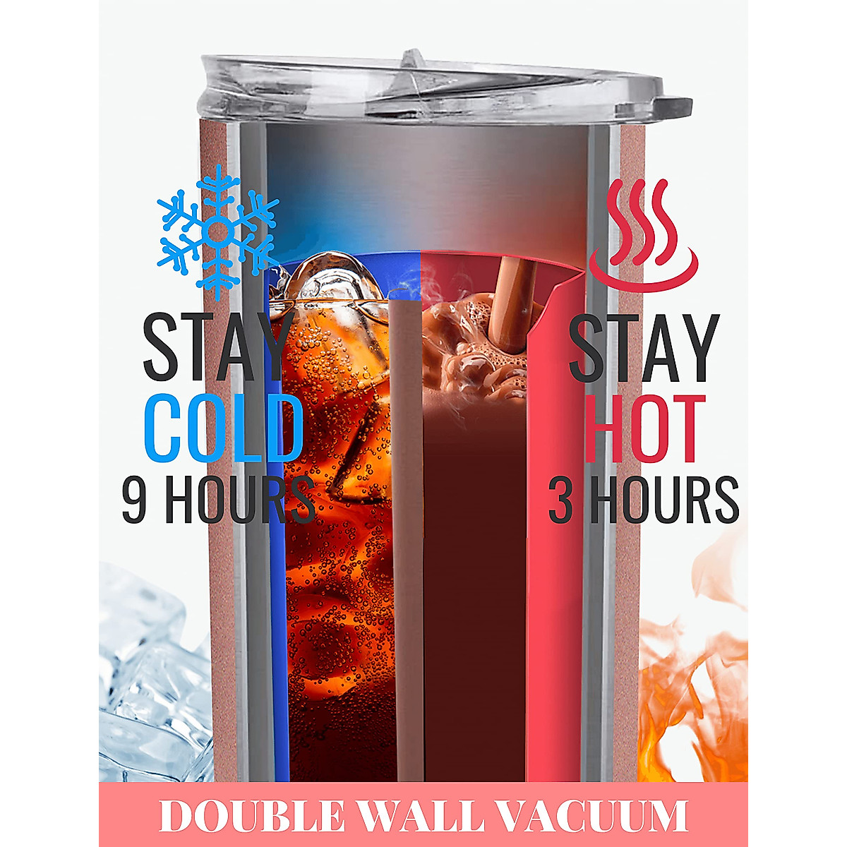 Grammy Gifts from Granddaughter, Grandson, Grandchild, Insulated Stainless Steel Wine Tumbler with Lid and Straw, for Grandma on Mother’s Day, Birthday, Christmas, Best Grammy Ever, Rose Gold, 20 oz