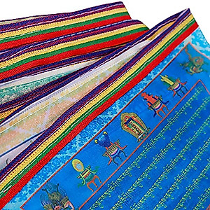 Tibetan Buddhist Prayer Flags Outdoor Meditation Flag-Traditional Pattern 40pcs Satin Wind Horse Lungta Prayer Flags,11x14 inches