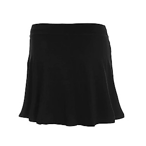 SOFIBELLA 15 in UV Staples Womens Tennis Skirt - Black/M