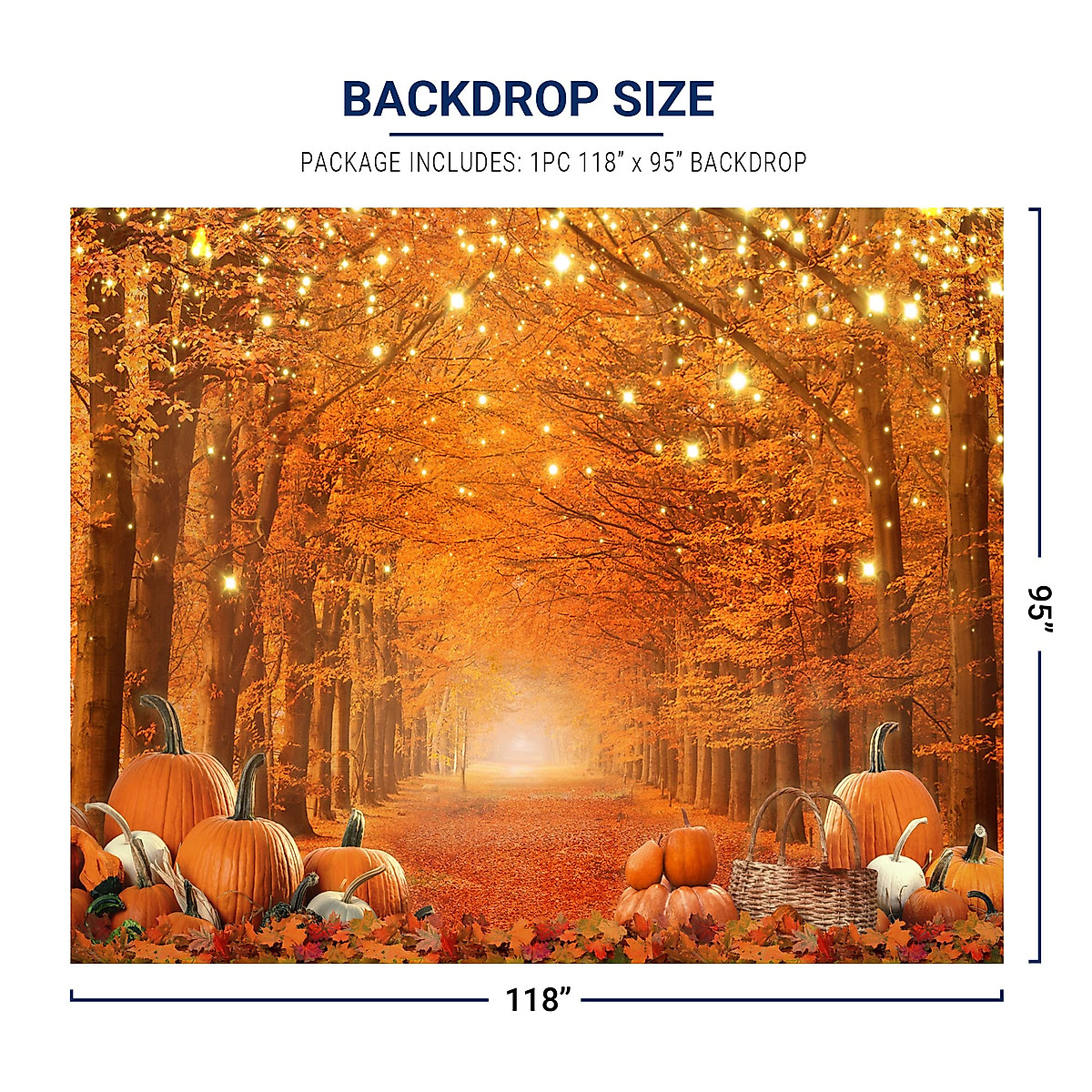 Allenjoy 10 x 8 FT Fall Photography Backdrop Thanksgiving Party Supplies Autumn Pumpkin Friendsgiving Background Decor Photo Booth Props
