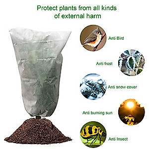 Socobeta Plant Accessory Frost Protection Bag Non‑Woven Plant Covers for Plants Outdoor Garden(240200CM)