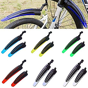 Opla3ofx 1 Pair Stylish Road Mountain Bicycle Mudguards, Mountain Bike Mud Tiles, Lightweight Front Rear Mud Guards Bicycle Mudguards Set for Tire Mountain Bike Black Dark Blue