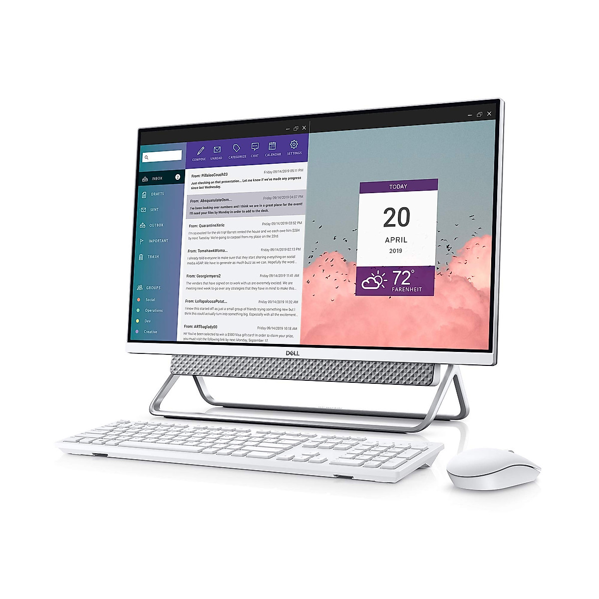 Dell Inspiron 7700-27 Inch All in One FHD Touch, Intel Core i7, 12GB Memory, 256GB SSD + 1TB Drive, Windows 10 Home, 2 Year On-Site Service (i7700-7996SLV-PUS) (Renewed)