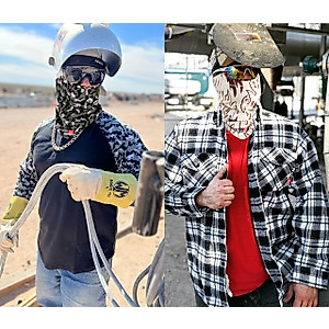 BOCOMAL FR Balaclava Face Mask 7oz Flame Resistant Covering Welding Hood Arc Rated NFPA2112 CAT2 One Size Black