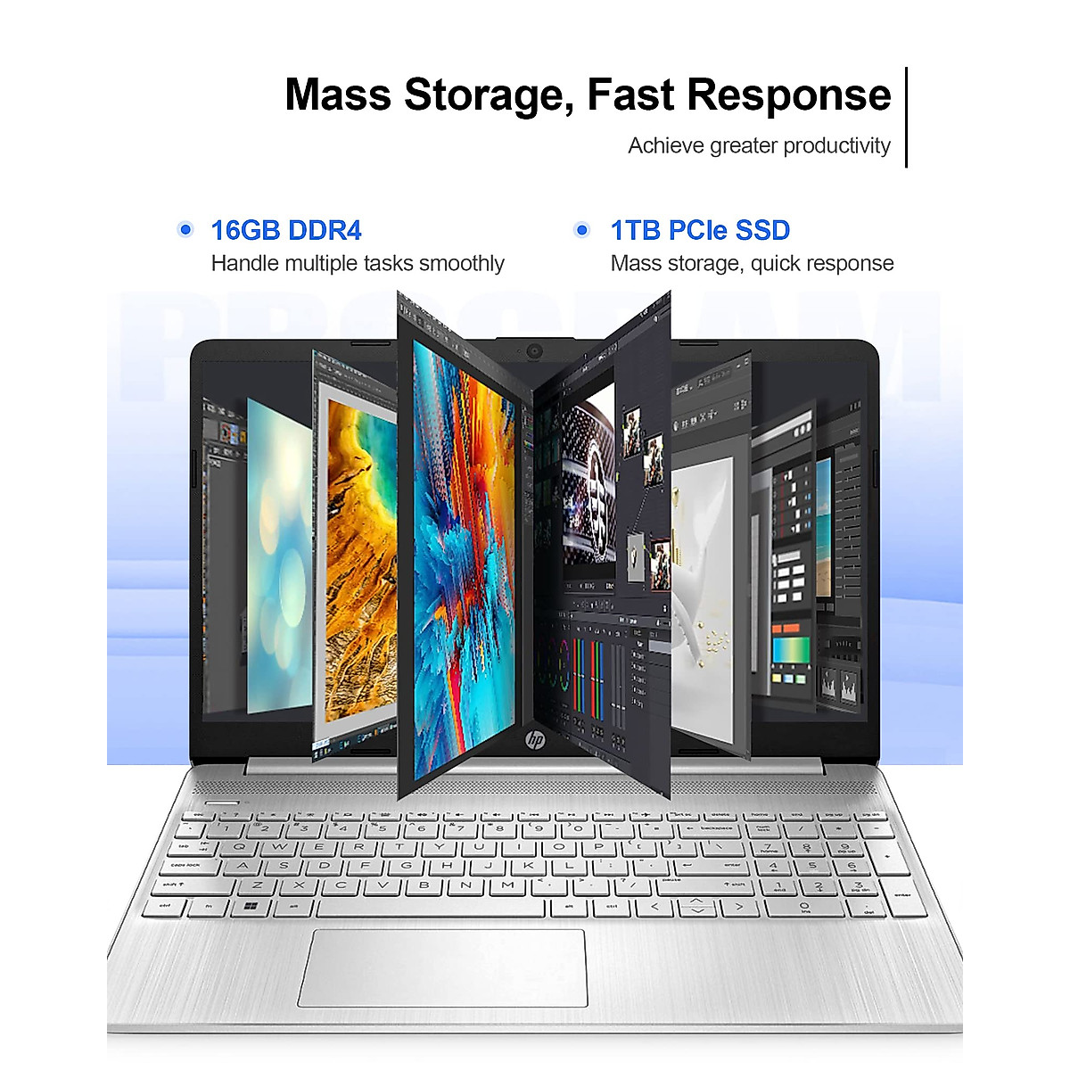 HP 2023 Newest 15.6" Touchscreen Laptop, Intel Core i3-1115G4 Processor Up to 4.1GHz, 16GB RAM, 1T SSD, Intel Iris Xe Graphics, Thin & Portable, 11 H Battery Life, Anti-Glare, Windows 11 Home S