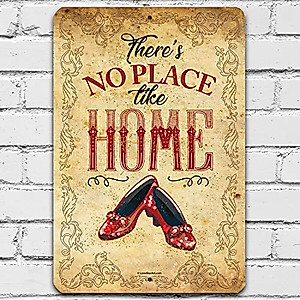 Wizard of Oz Decorations - There's No Place Like Home - Metal Sign - Use Indoor/Outdoor - Metal Wizard of Oz Poster - Great Wizard of Oz Gifts, Dorothy Decoration, Wizard of Oz Decor