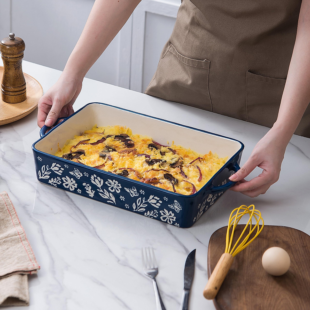 Wisenvoy Casserole Dish 9x13 Baking Pan Casserole Dishes For Oven Baking Dish Ceramic Lasagna Pan Baking Dishes For Oven