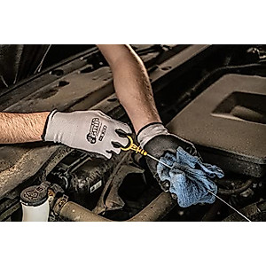Gorilla Grip Grey Slip Resistant All Purpose Work Gloves, Size: Large, Pack of 5 Pairs of Gloves