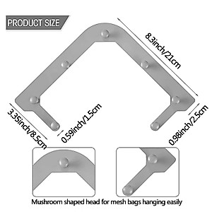HiBD Kitchen Sink Triangle Tri-Holder Filter Kitchen Sink Strainer with a Gray Rack and 100PCS Large Filtering Mesh Bags for Kitchen Leftover and Tools for Dish Cleaning