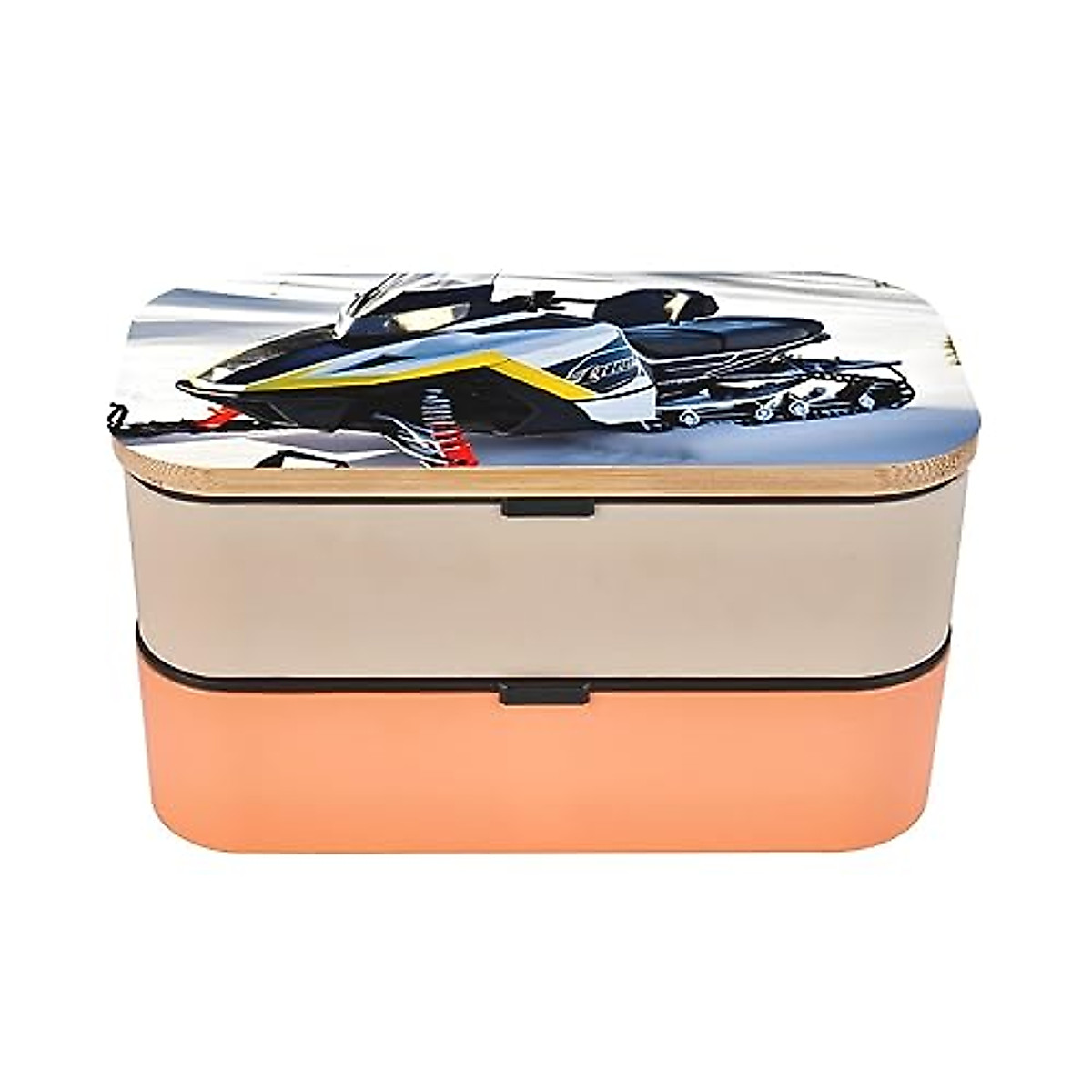 Advanced Snowmobile Adult Lunch Box, Bento Box, With Cutlery Set Of 3, 2 Compartments, Rectangular, Lunch Box For Adults