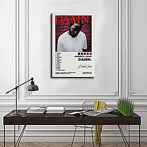 DAMN. Album Cover Posters Rapper Posters Canvas Poster Wall Art Decor Print Picture Paintings for Living Room Bedroom Decoration Unframe-style 16x24inch(40x60cm)