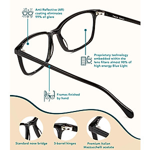 Felix Gray Faraday Blue Light Glasses Black, Blue Light Blocking Glasses, Gaming Glasses, Computer Glasses