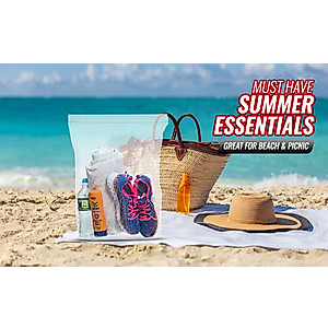 Extra Large Reclosable Roaster Food Storage Bag, 5 Gallon Big Size Strong Clear Heavy Plastic Bags, Easy Open & Close, 2 Mil Thick 18" x 24", 10 Pack