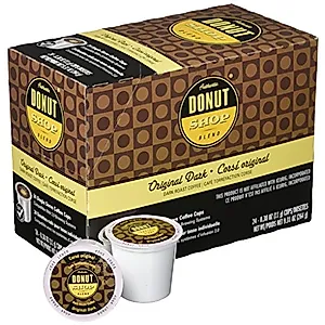 Authentic Donut Shop Blend Original Dark Single-cup Coffee for Keurig K-Cup Brewers, 24 Count