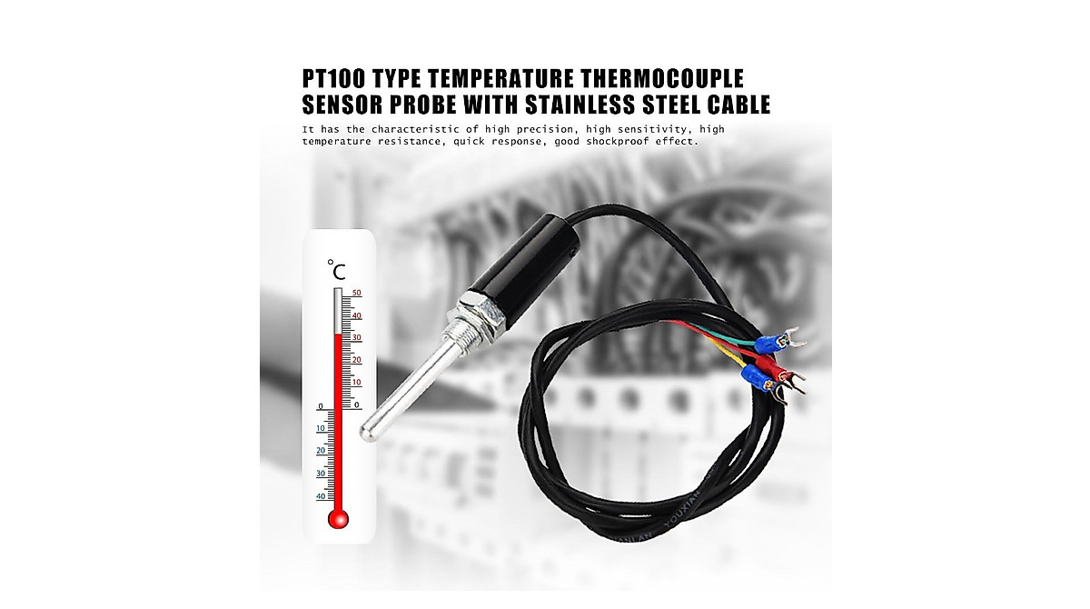 High-Precision Waterproof PT100 Temperature Sensor for Arduino